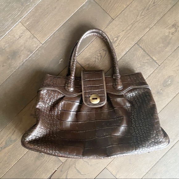 Monsac | Bags | Monsac Large Brown Bag With Croc Print Detail New ...